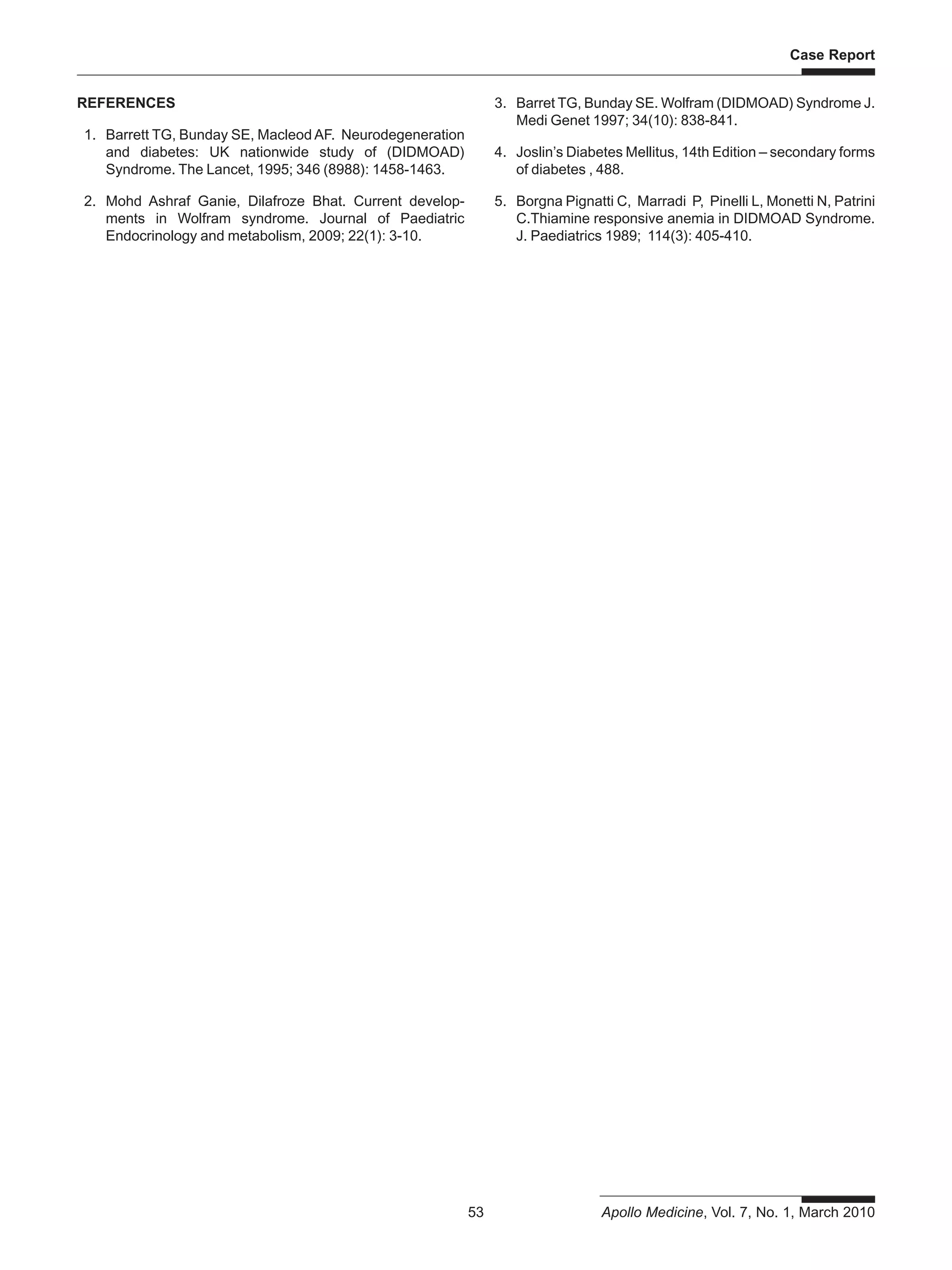 Wolfram Syndrome | PDF
