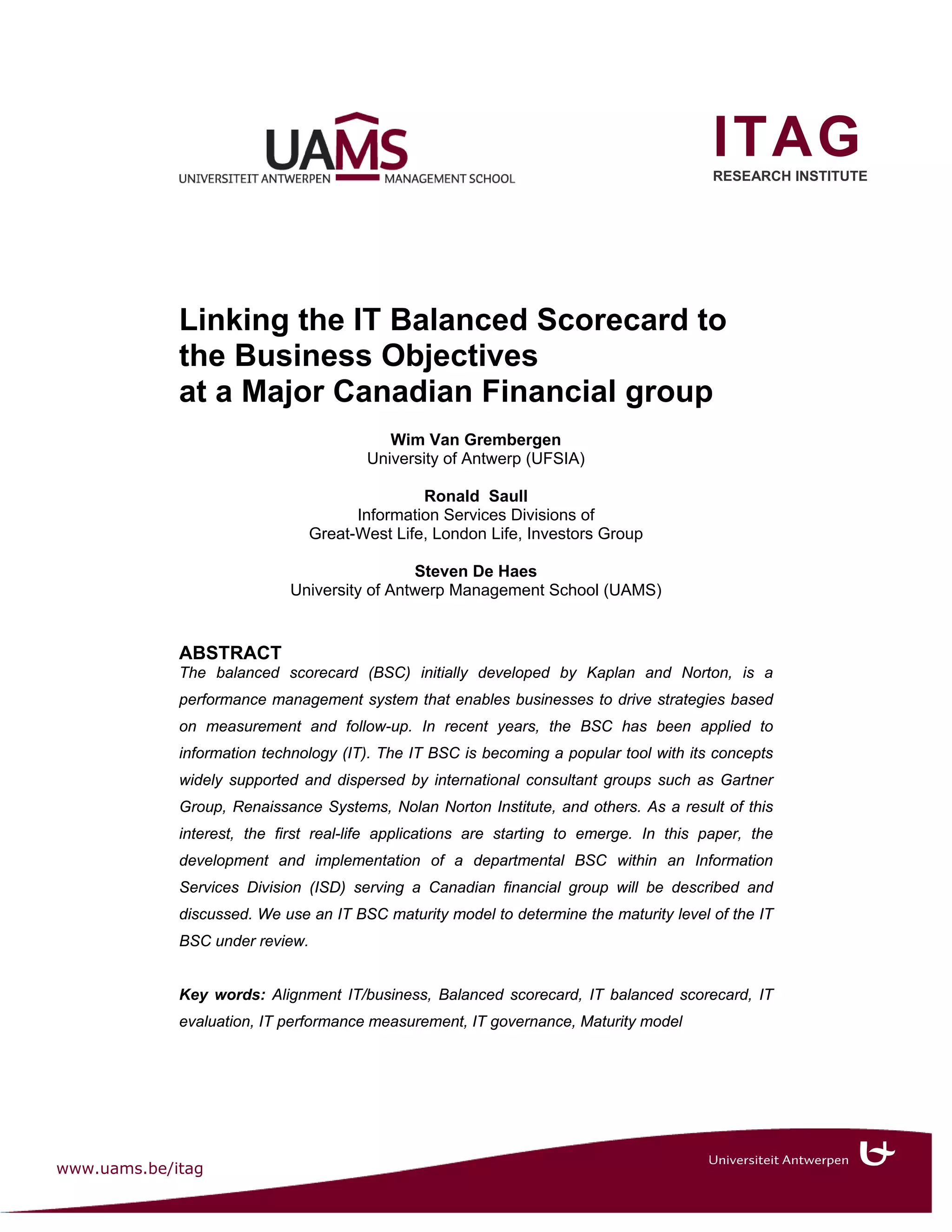 14.balanced scorecard-case-study | PDF