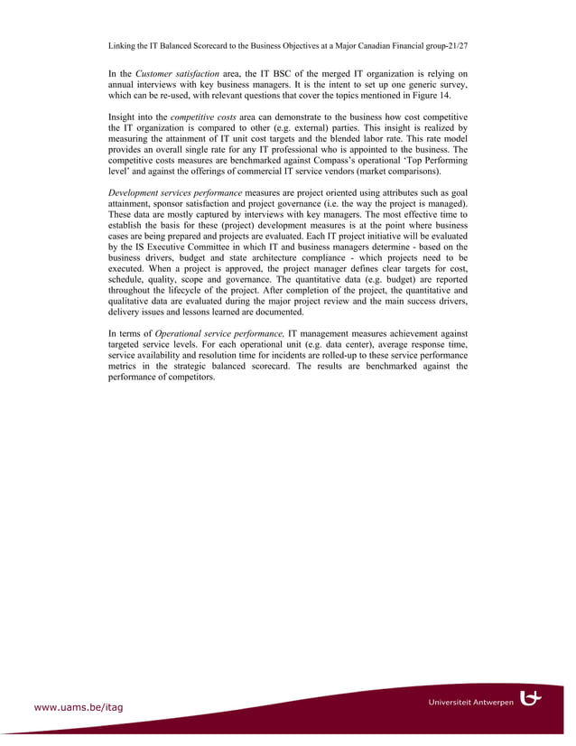 14.balanced scorecard-case-study | PDF | IT and Internet Support | Internet