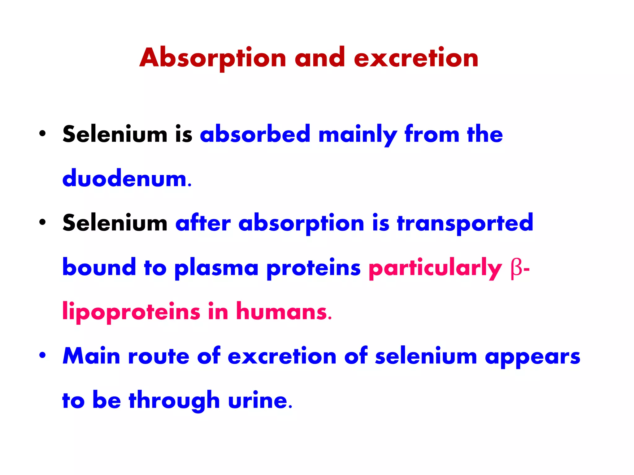 SELENIUM METABOLISM | PPTX