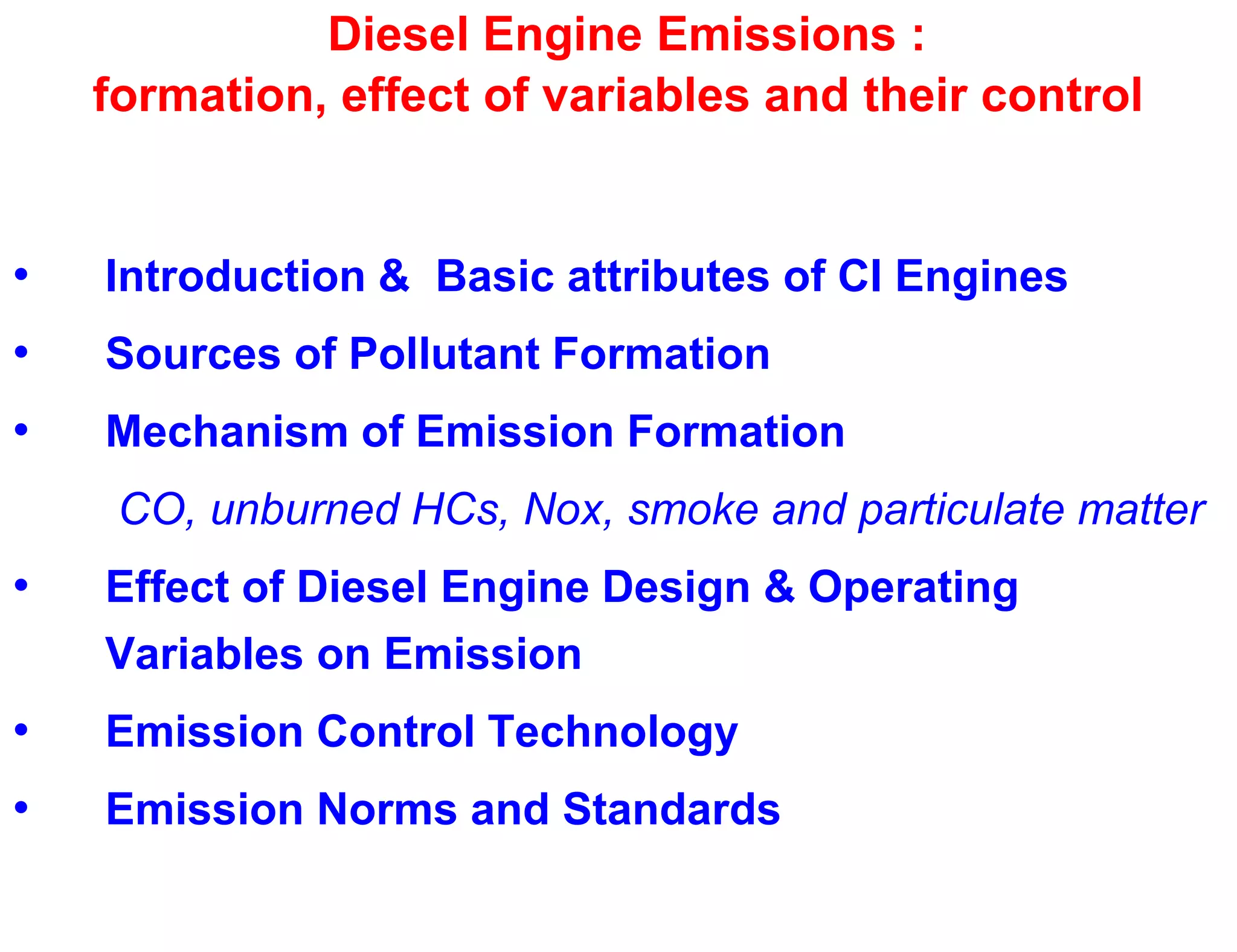 CI Engine Emission | PDF