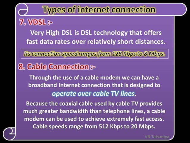 Types of Interest Connections & Meaning of IP Address | PPT