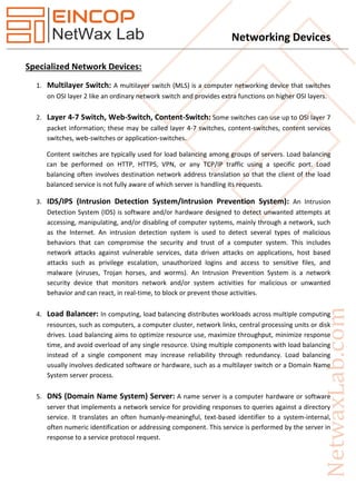 Networking Devices | PDF | Computer Networking | Computing