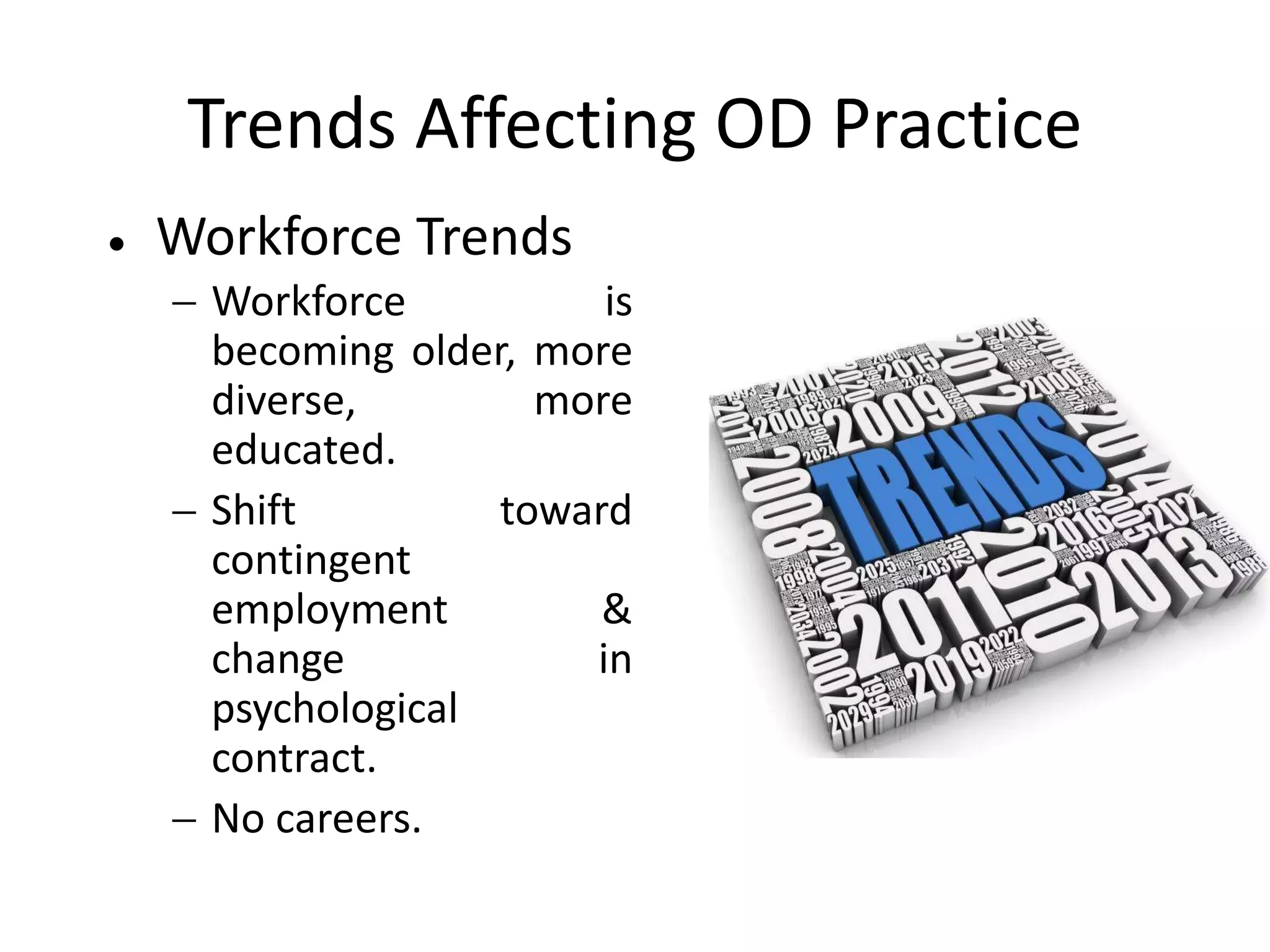 Trends affecting od practice - OD process - Organizational Change and ...