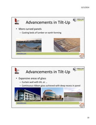 Tilt up concrete Construction advancec & Applications | PDF