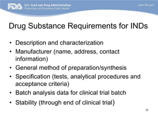 FDA 2013 Clinical Investigator Training Course: CMC and Investigator ...