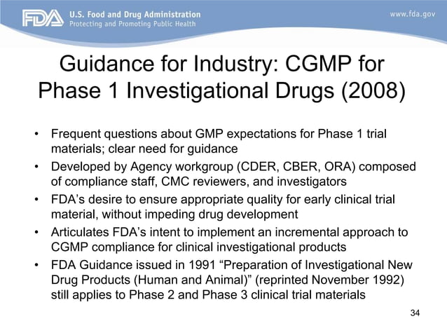 FDA 2013 Clinical Investigator Training Course: CMC and Investigator ...