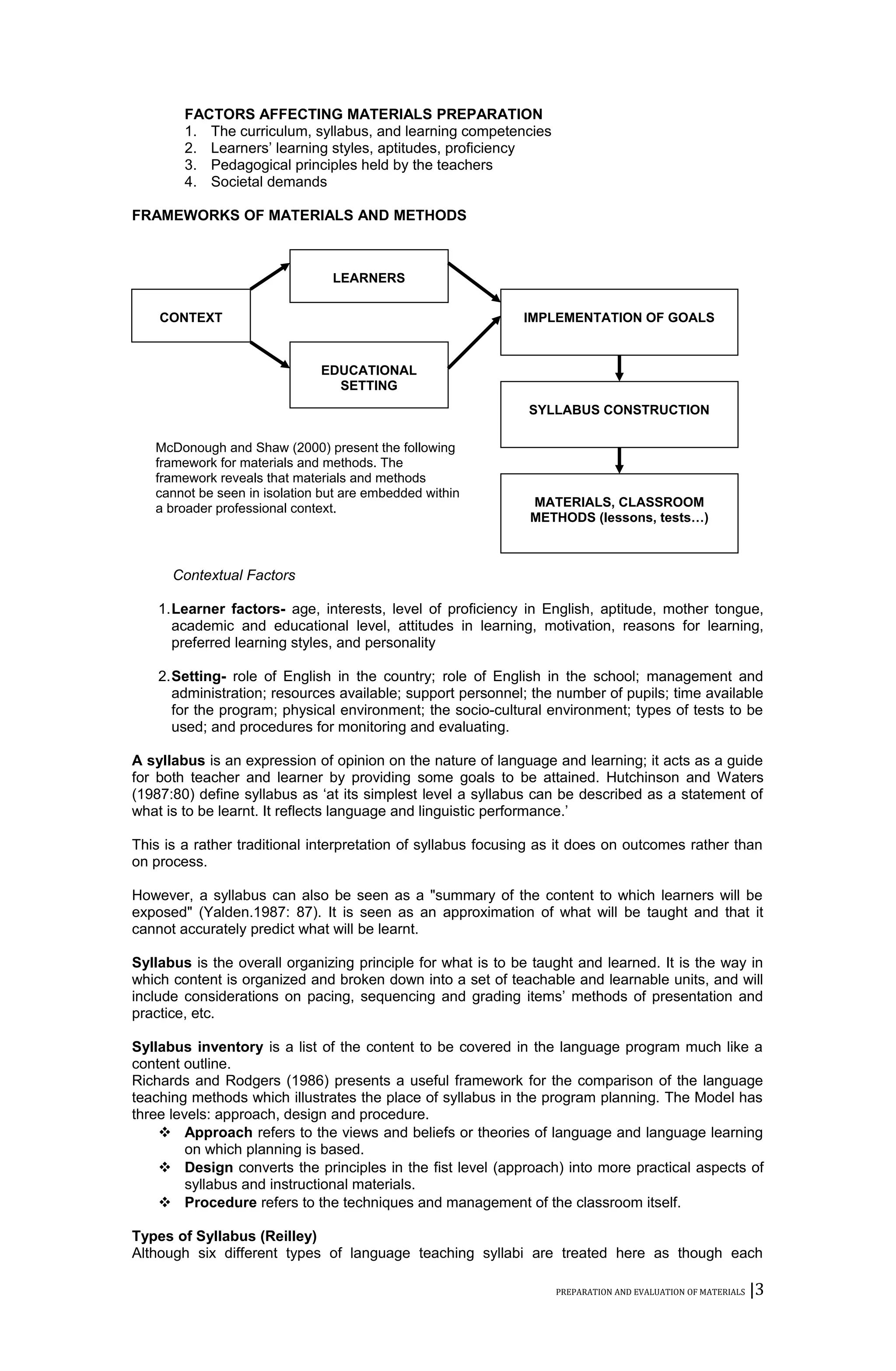 Preparation and Evaluation of Instructional Materials (14 of 16) | DOC