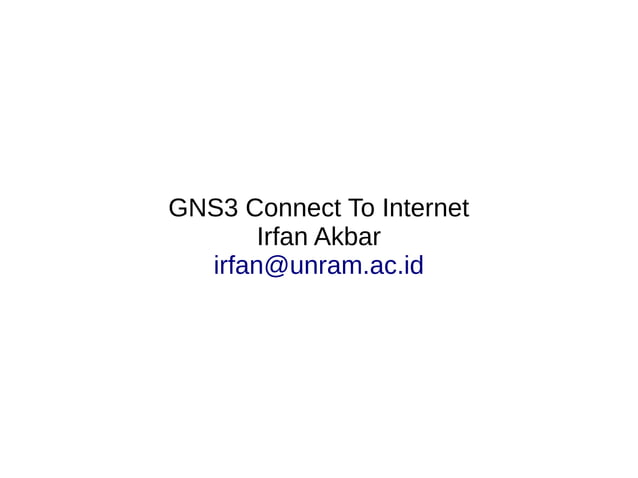 14.connect gns3 to internet | PDF