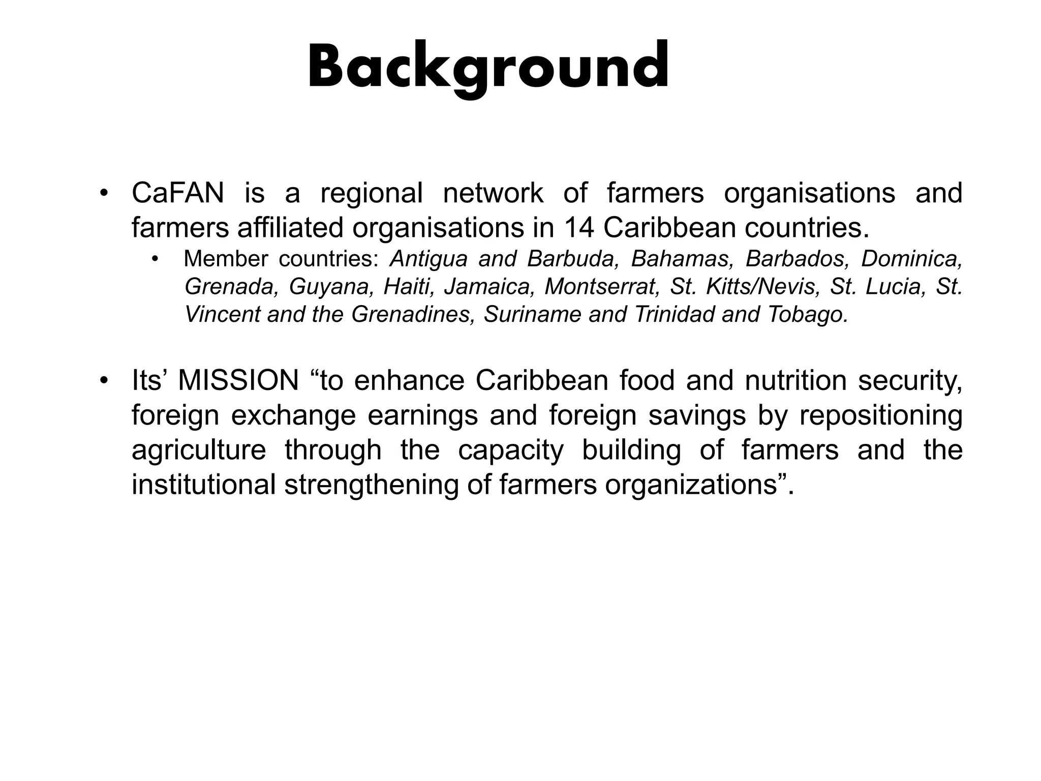 CaFAN Food Loss Experiences | PPT