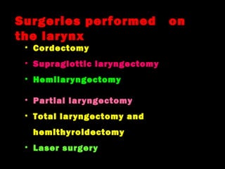 Laryngeal malignancies | PPT
