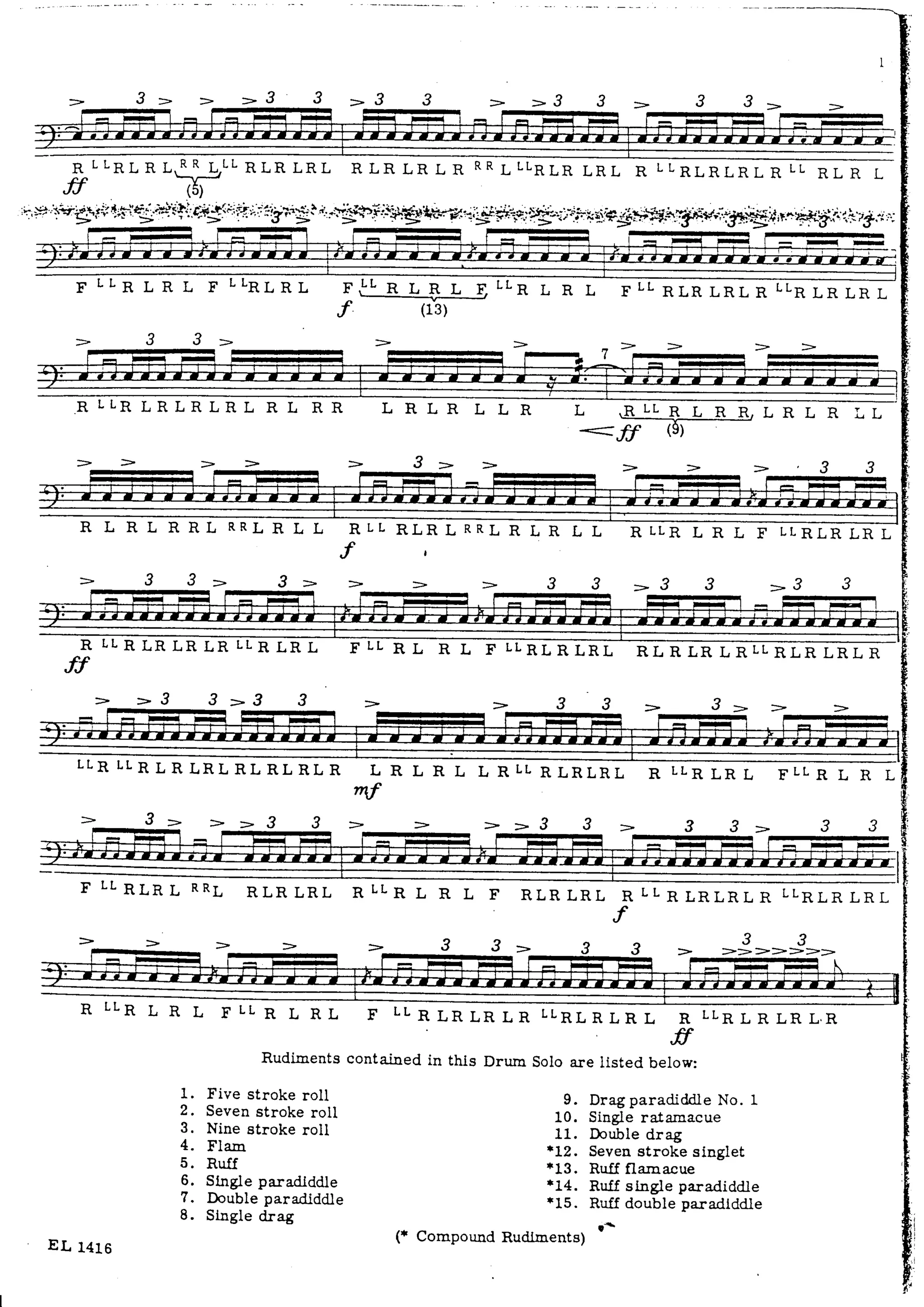 14.modern.contest.solo.for.snare.drum john.s.pratt | PDF