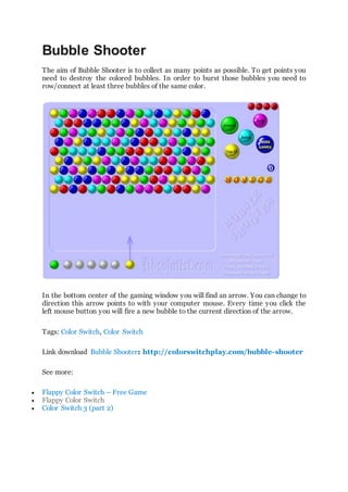 Bubble Shooter | DOCX | Technology & Computing