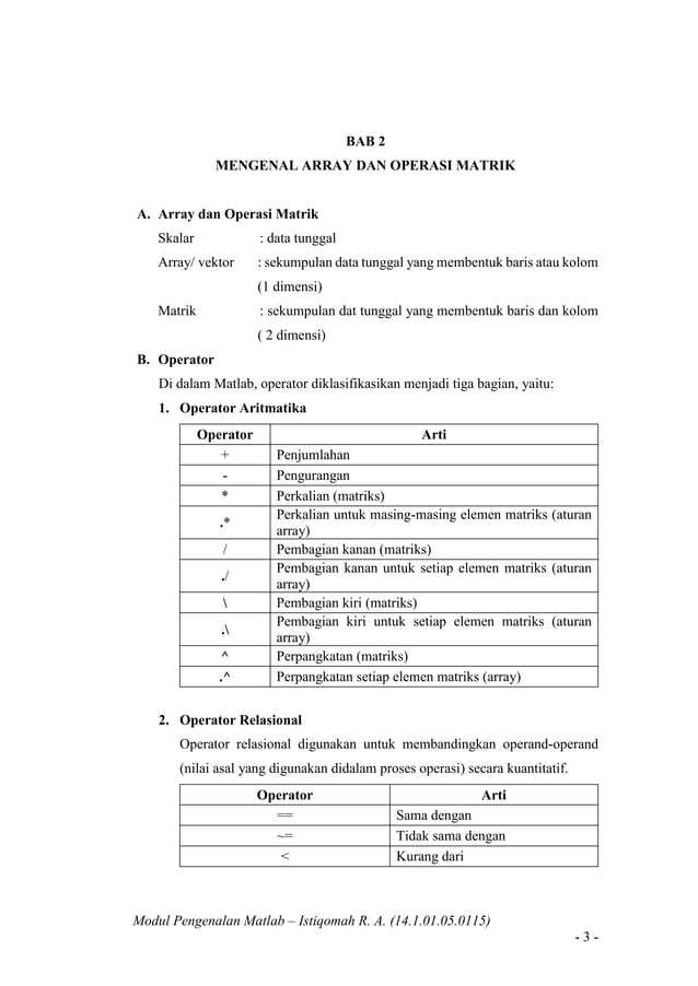 Pengenalan Matlab | PDF