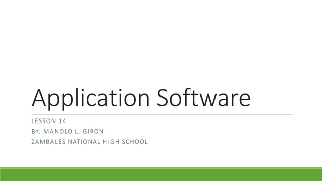 14. application software | PPT