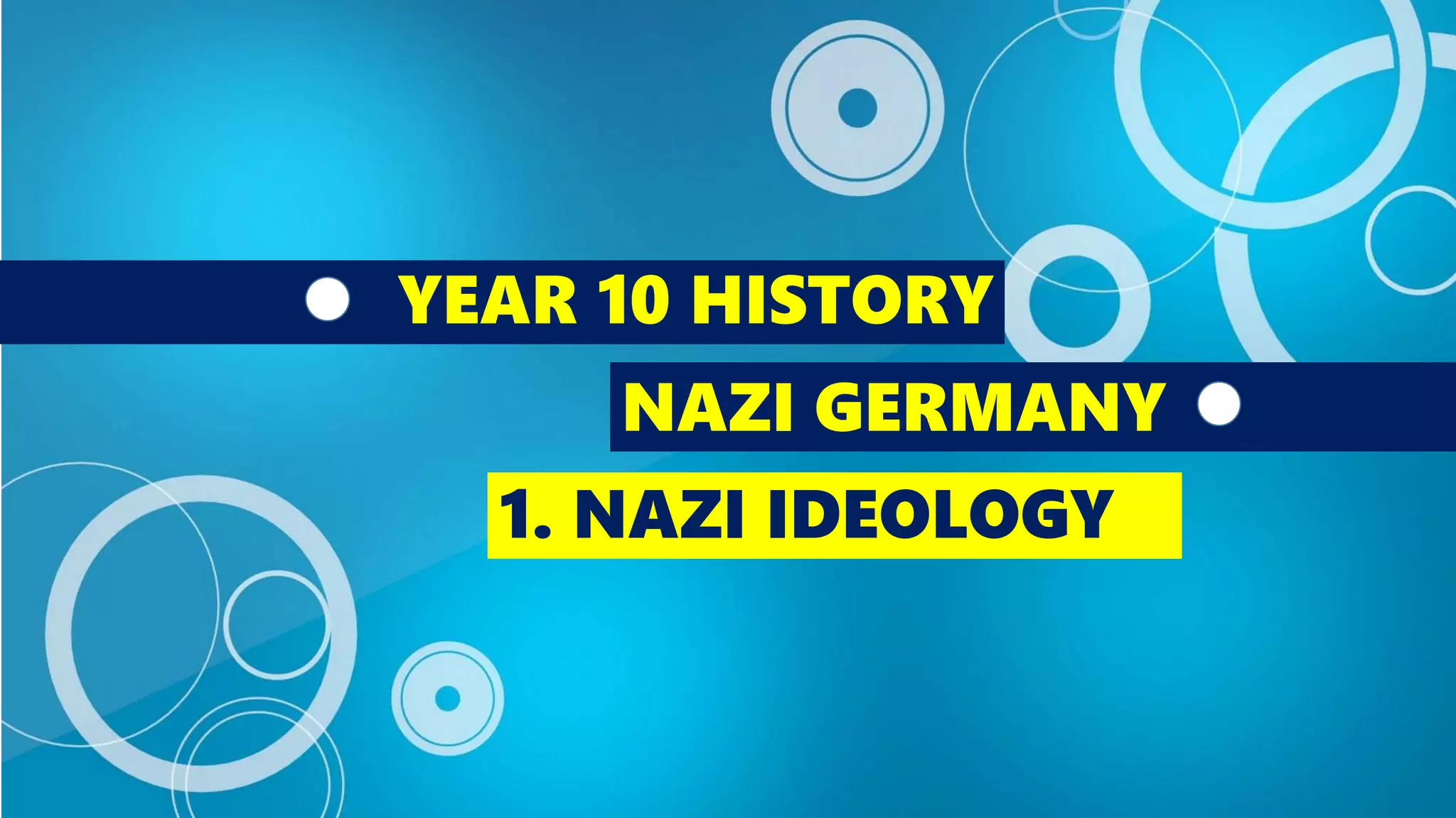 HISTORY YEAR 10: NAZI IDEOLOGY | PPTX | Political Issues & policy ...