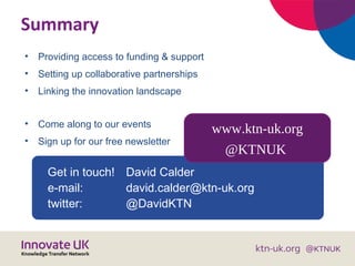 ECO 13: Knowledge Transfer Network Overview | PPT | Healthcare Industry ...