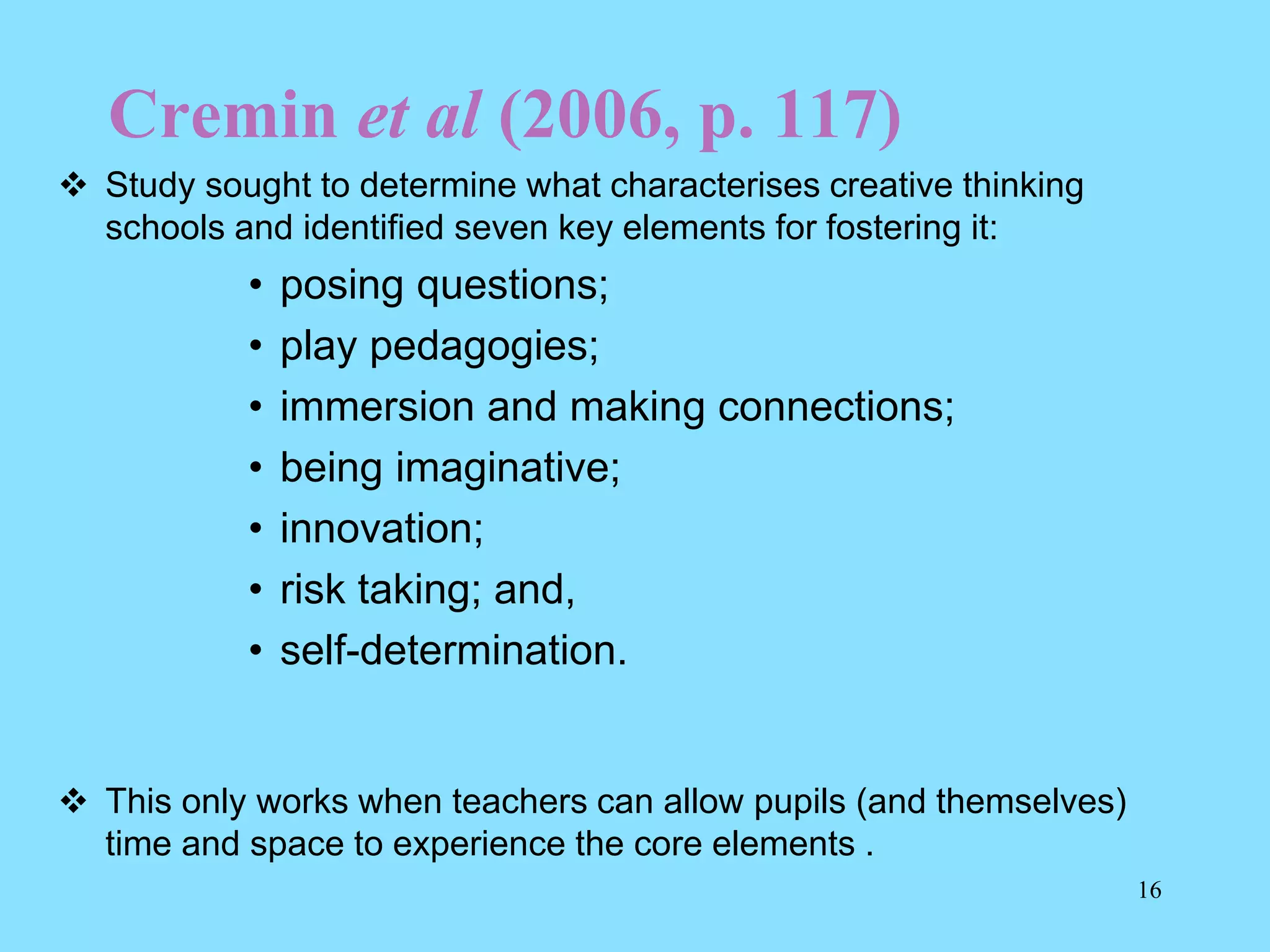 Creativity in school education | PDF