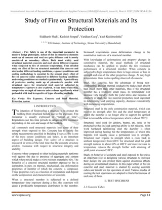 Study of Fire on Structural Materials and Its Protection | PDF