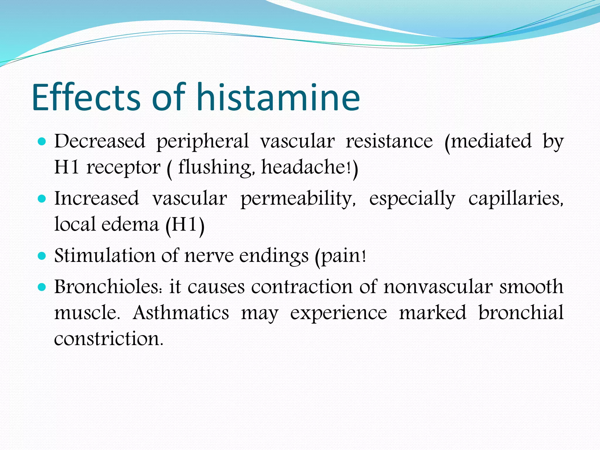 pharmacology of anti histamines | PPTX