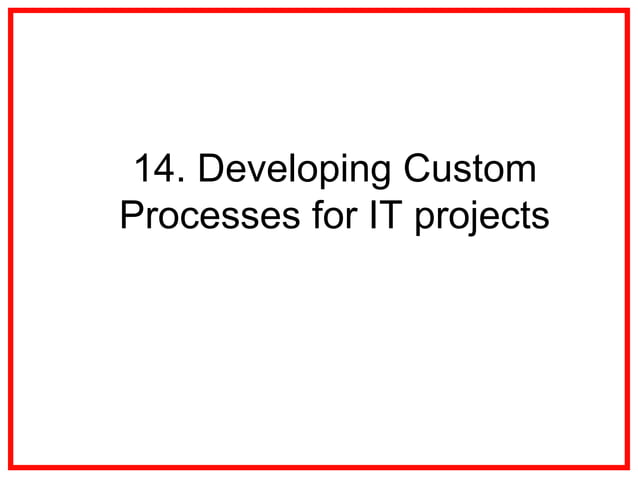 14. Developing Custom Processes For IT Projects | PPT