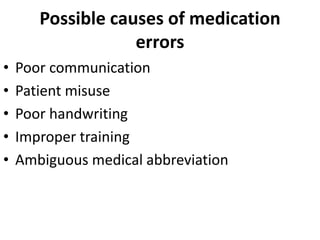 Auditing Medication errors in hospitalised patients at Chiradzulu and ...