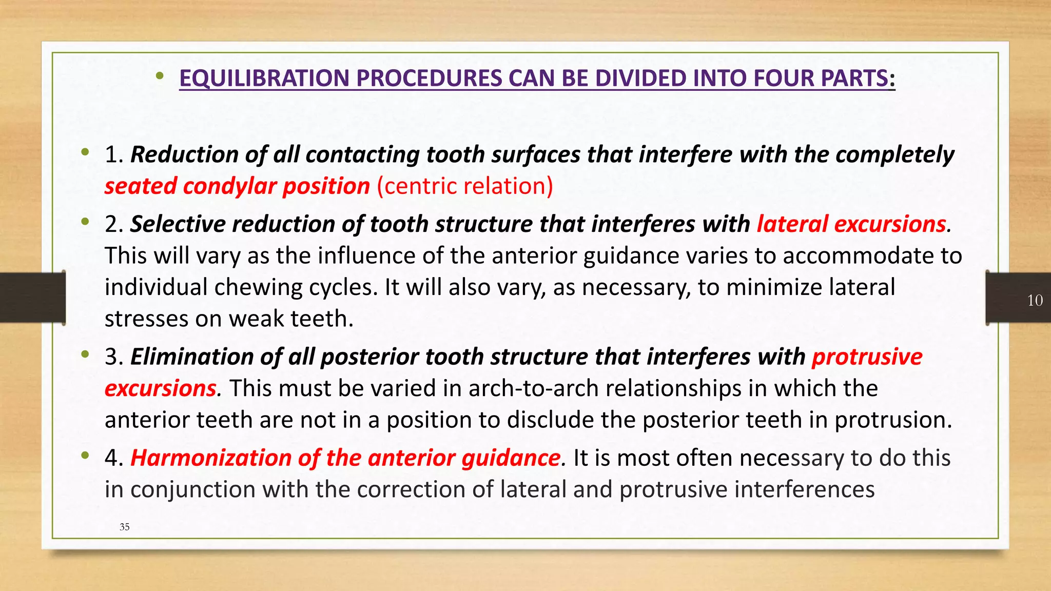 Occlusal equilibration - Kelly | PPTX
