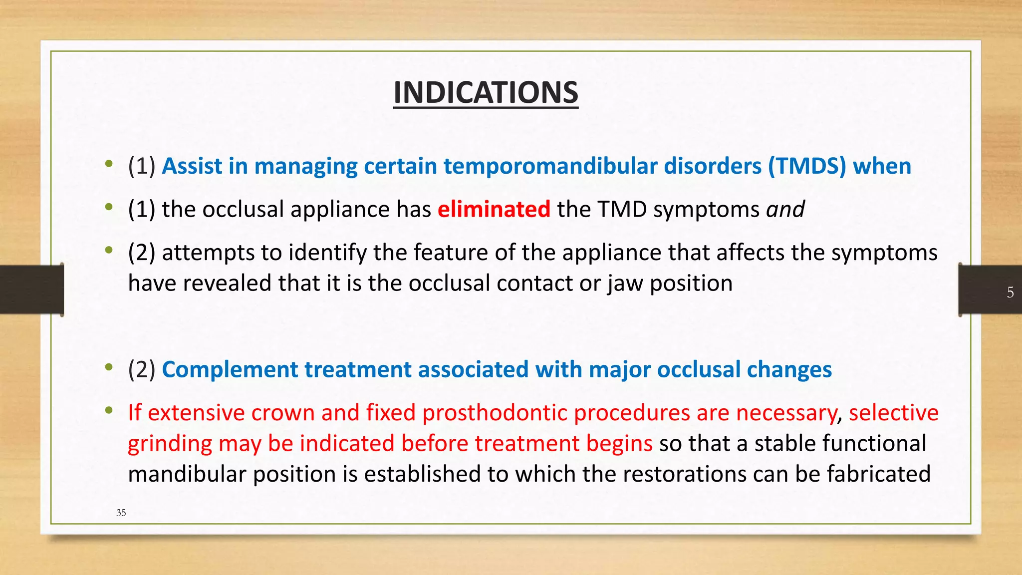 Occlusal equilibration - Kelly | PPTX