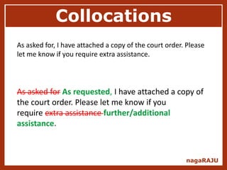 Collocations and Test | PPTX