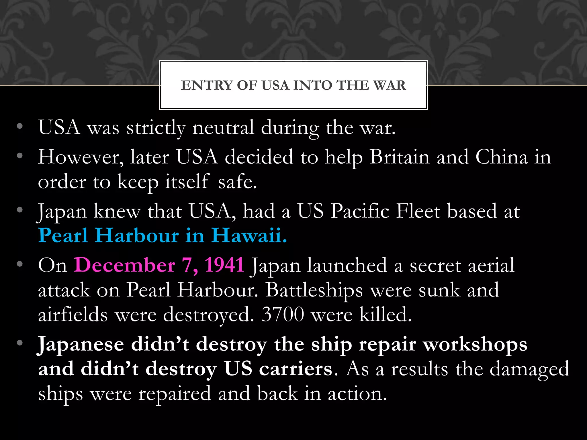 The Second World War | PPTX
