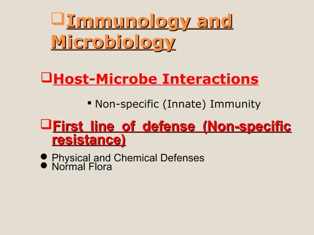 Immunology and Microbiology,Host-Microbe Interactions | PPT
