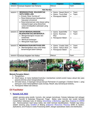 Training "Dynamic TEAMWORK BUILDING" | PDF