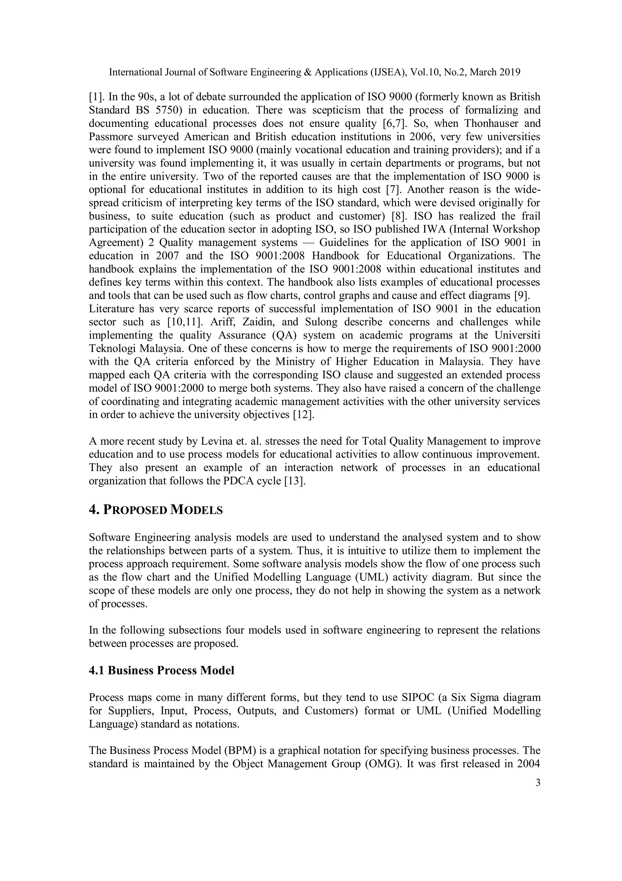 EVALUATION OF MODELS TO IMPLEMENT THE ISO 9001 PROCESS APPROACH | PDF