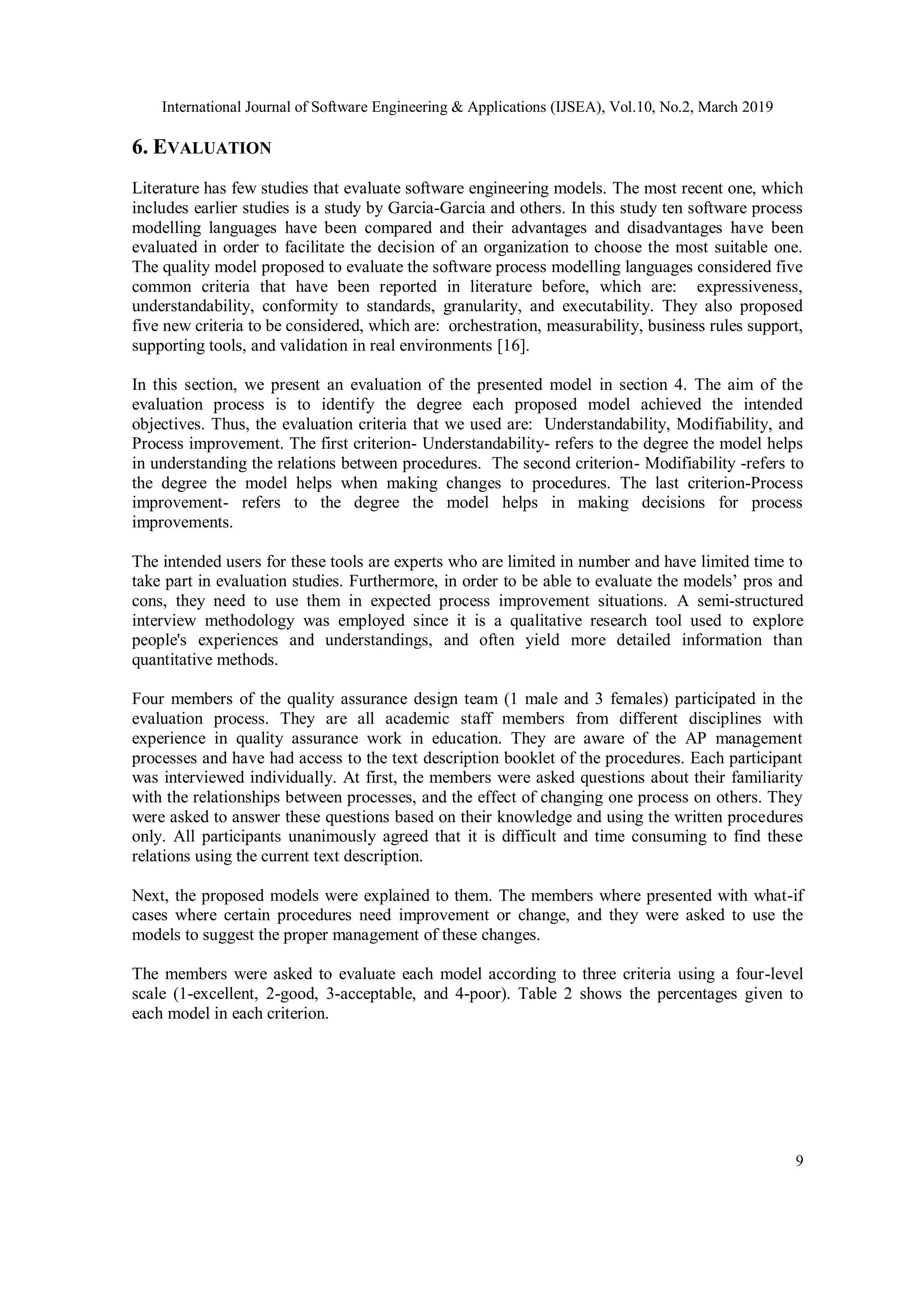 EVALUATION OF MODELS TO IMPLEMENT THE ISO 9001 PROCESS APPROACH | PDF