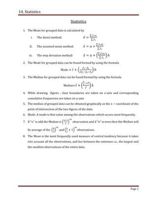 14. Statistics | PDF