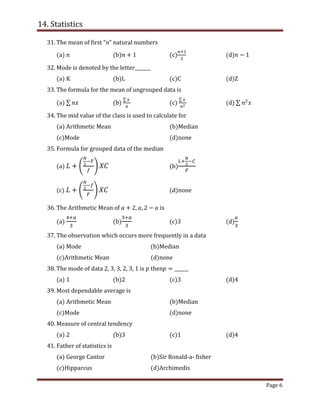14. Statistics | PDF