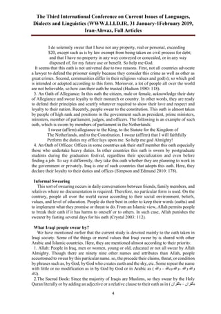 Nature of Swearing in Iraqi Arabic Society: A Sociolinguistic Study | PDF