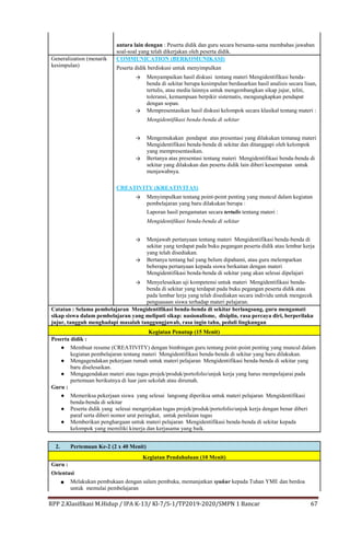 RPP IPA KELAS 7 Bab 2.klasifikasi makhluk hidup | PDF