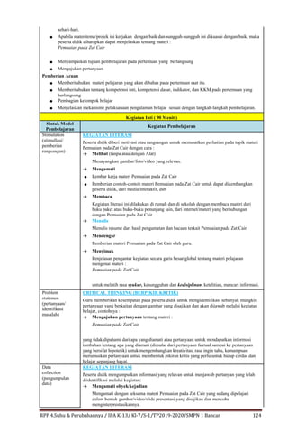 RPP IPA KELAS 7 SMP Bab 4. suhu dan perubahannya | PDF