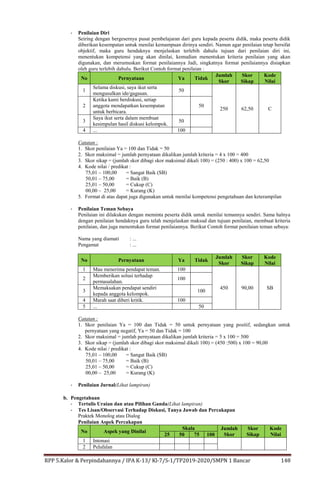 RPP IPA KELAS 7 SMP Bab 5.kalor dan perpindahannya | PDF