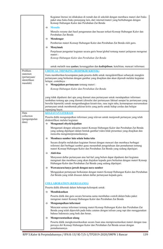 RPP IPA KELAS 7 SMP Bab 5.kalor dan perpindahannya | PDF