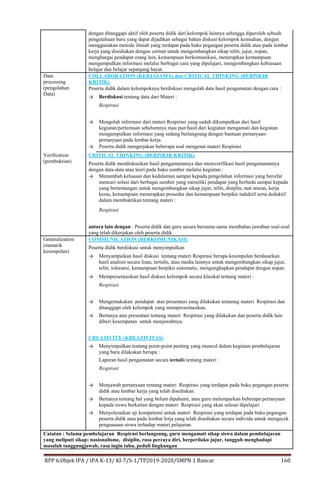 RPP IPA KELAS 7 Bab 6. energi dalam sistem kehidupan | PDF