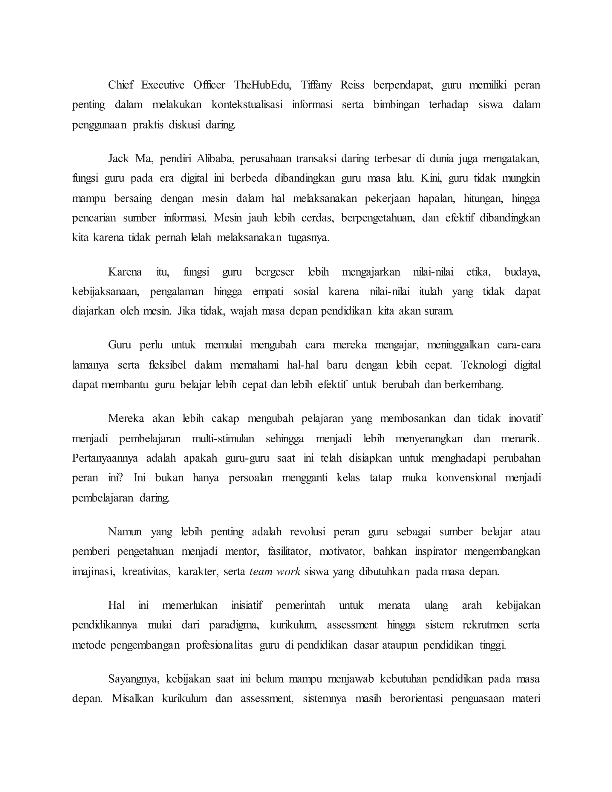 Distruption Era. Universitas Mercu Buana. 2019 | PDF