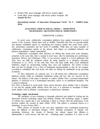 Distruption Era. Universitas Mercu Buana. 2019 | PDF