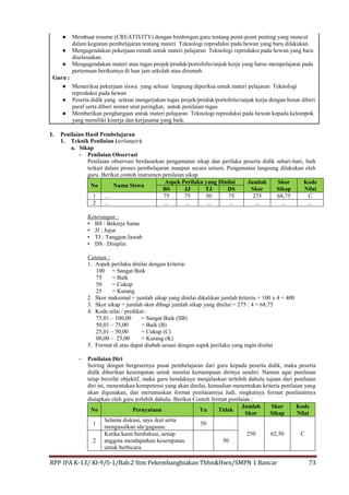 RPP IPA KELAS 9 Bab.2. Sistem Perkembangbiakan Tumbuhan dan Hewan | PDF