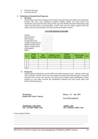 RPP IPA KELAS 9 Bab.2. Sistem Perkembangbiakan Tumbuhan dan Hewan | PDF