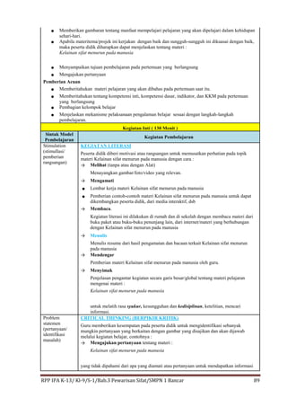RPP IPA KELAS 9 SMP Bab 3.Pewarisan Sifat | PDF