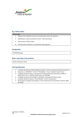 14. shift engineer noef lf_vd sms-e&i | PDF