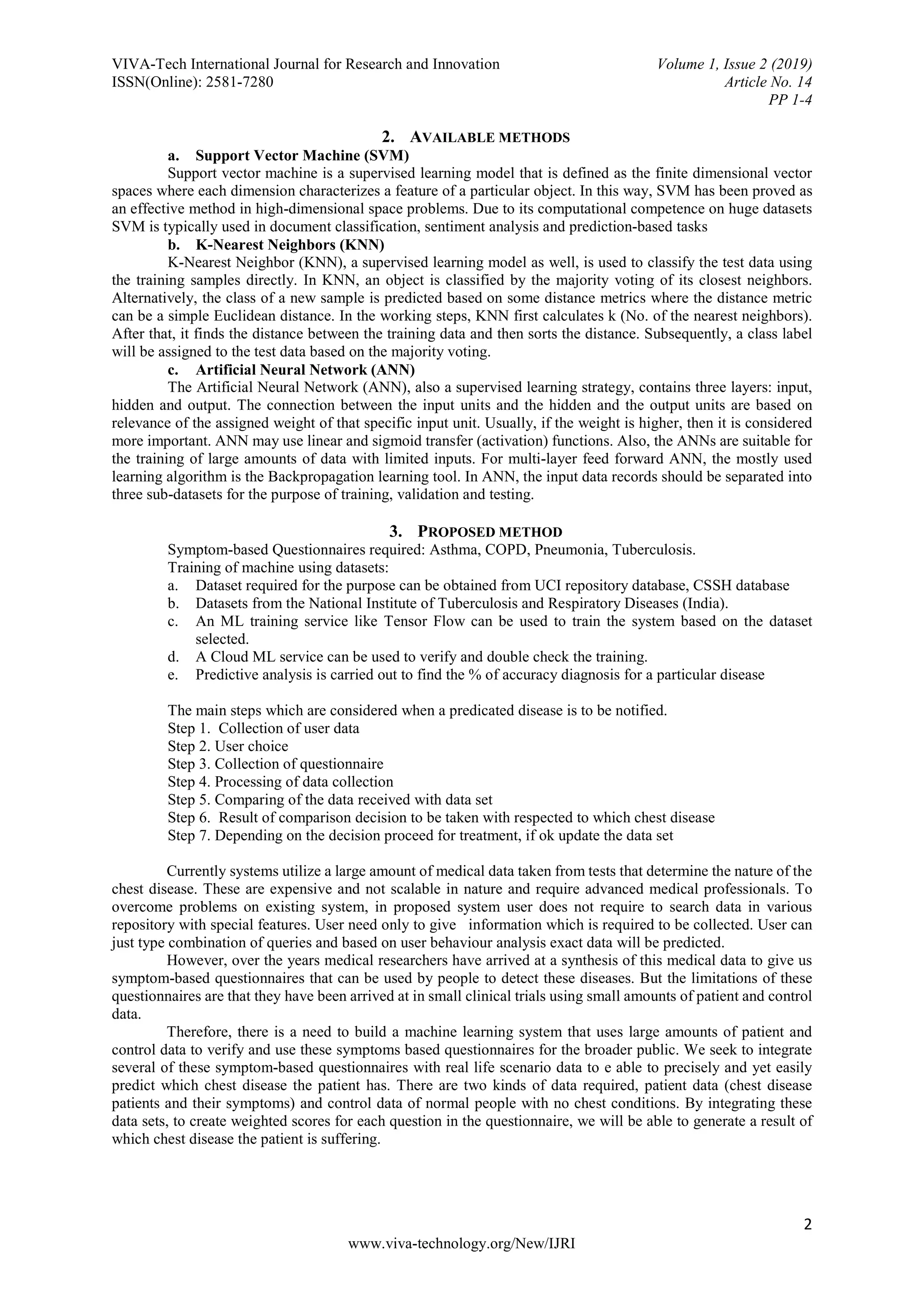 Proposed Model for Chest Disease Prediction using Data Analytics | PDF
