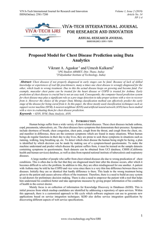 Proposed Model for Chest Disease Prediction using Data Analytics | PDF